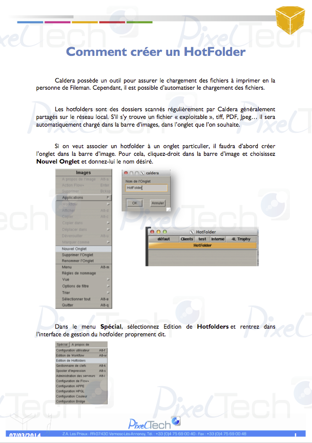 Tuto - Créer un hotfolder dans Caldera - Pixel Tech News