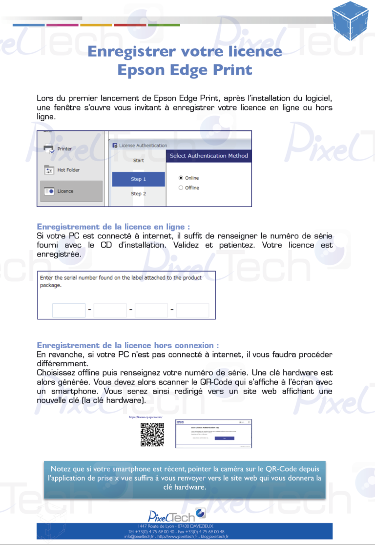 Tuto : Enregistrer votre licence Epson Edge Print - Pixel Tech